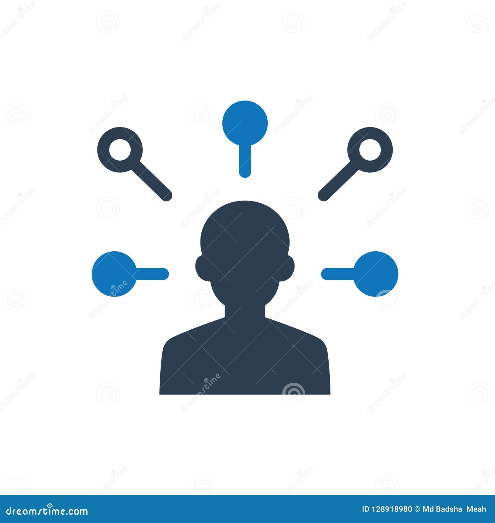 User Network Icon stock vector. Illustration of user - 128918980