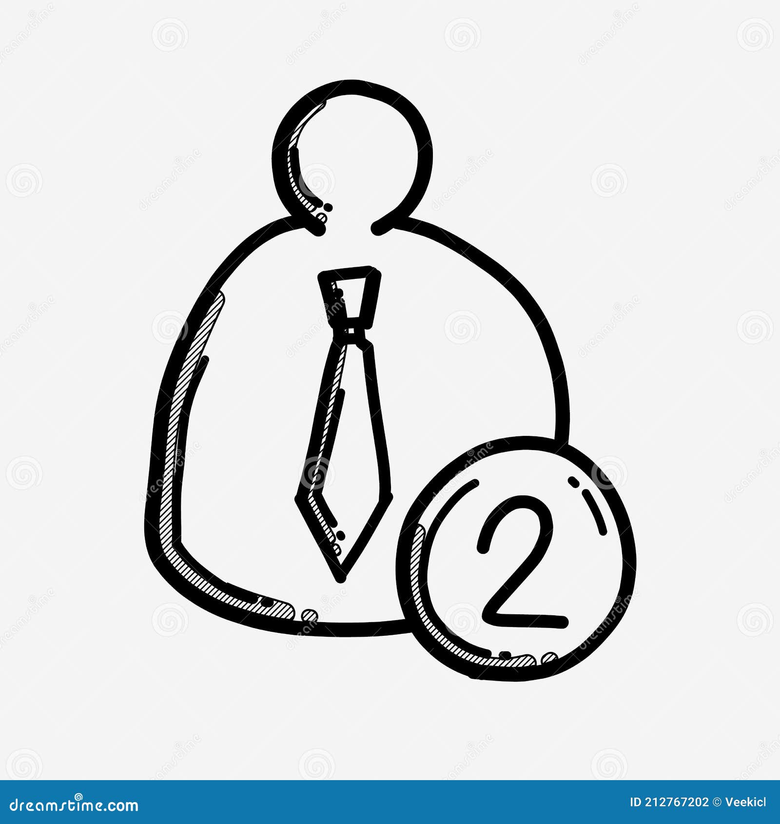 User Notification Vector Icon. Drawing Sketch Illustration Hand Drawn ...