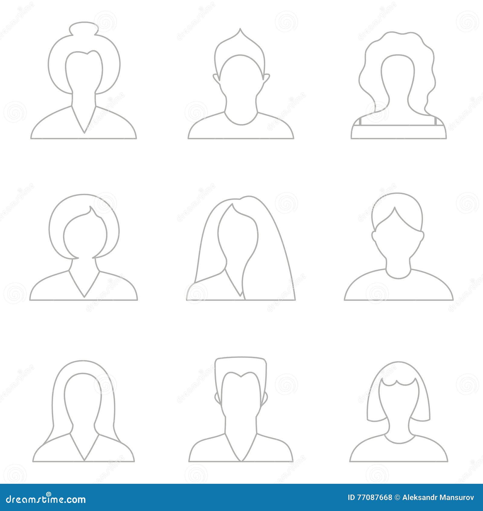 User outline stock vector. Illustration of cloud, magnifier - 77087668