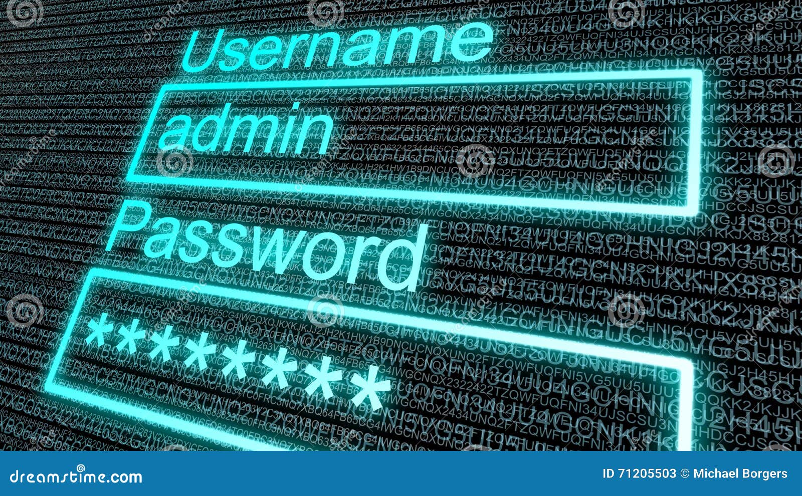 User Password Entry Closeup Stock Illustration - Illustration of ...
