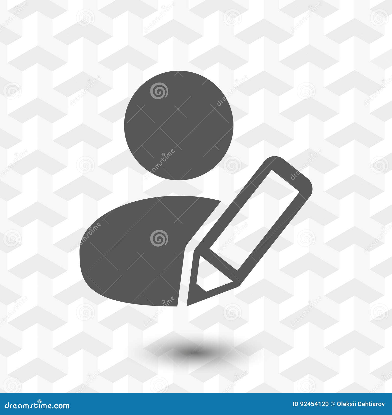 User Pen Icon Stock Vector Illustration Flat Design Stock Vector ...