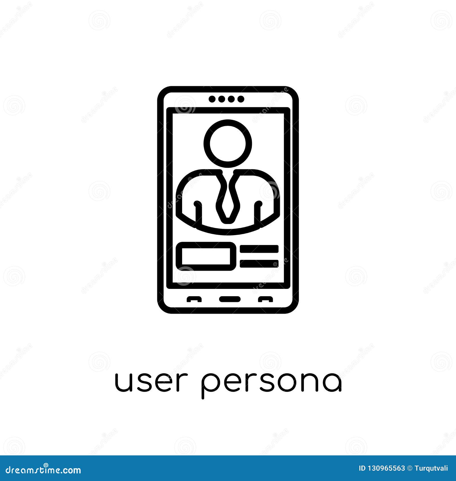 User Persona Icon. Trendy Modern Flat Linear Vector User Persona Stock ...