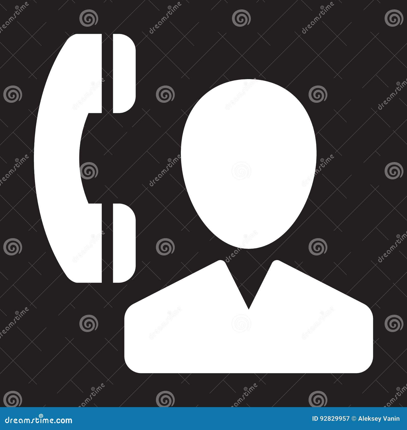 User and Phone, Contact Icon, Vector Illustration. Stock Vector ...