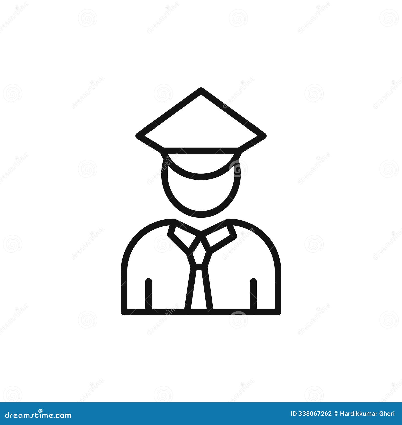 User Pilot Icon Isolated on White Background Stock Vector ...