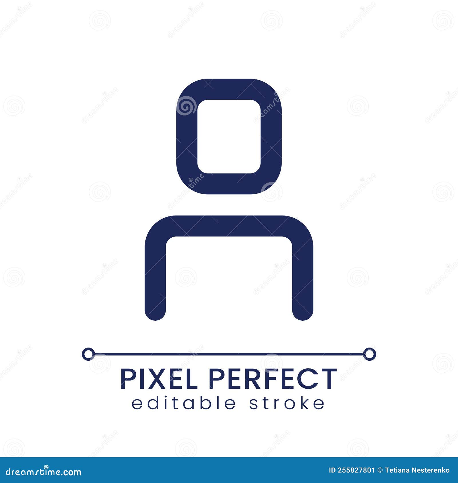 User Pixel Perfect Linear Ui Icon Stock Vector - Illustration of ...