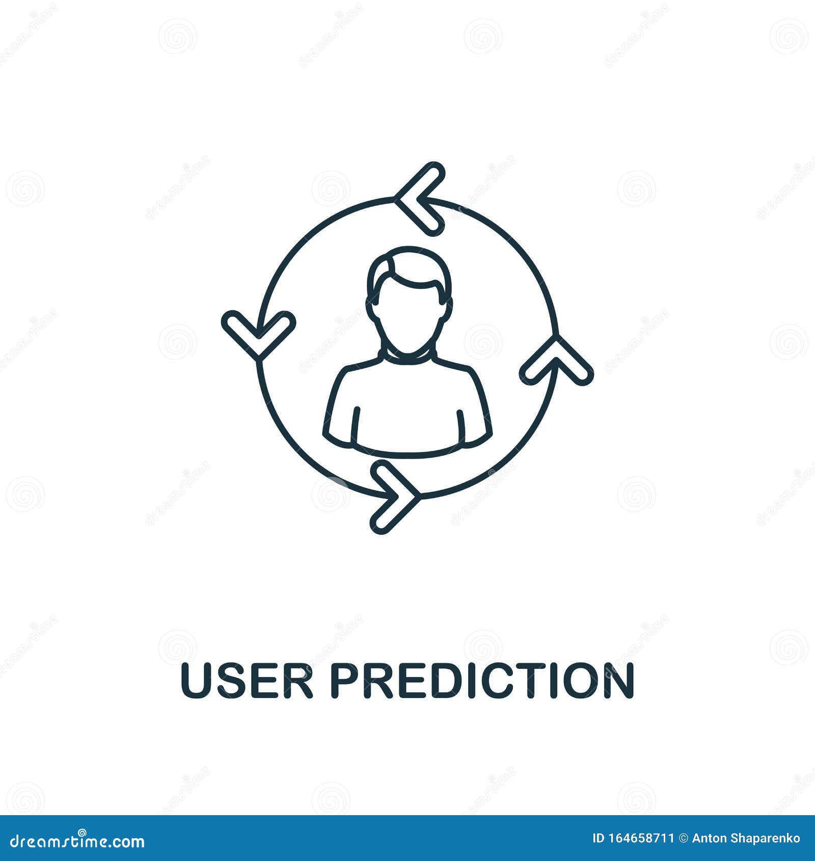 User Prediction Outline Icon. Thin Line Style from Big Data Icons ...