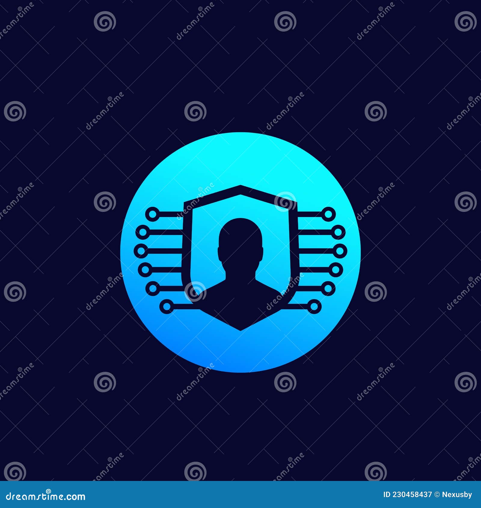 User Privacy and Protection Icon for Web Stock Vector - Illustration of ...