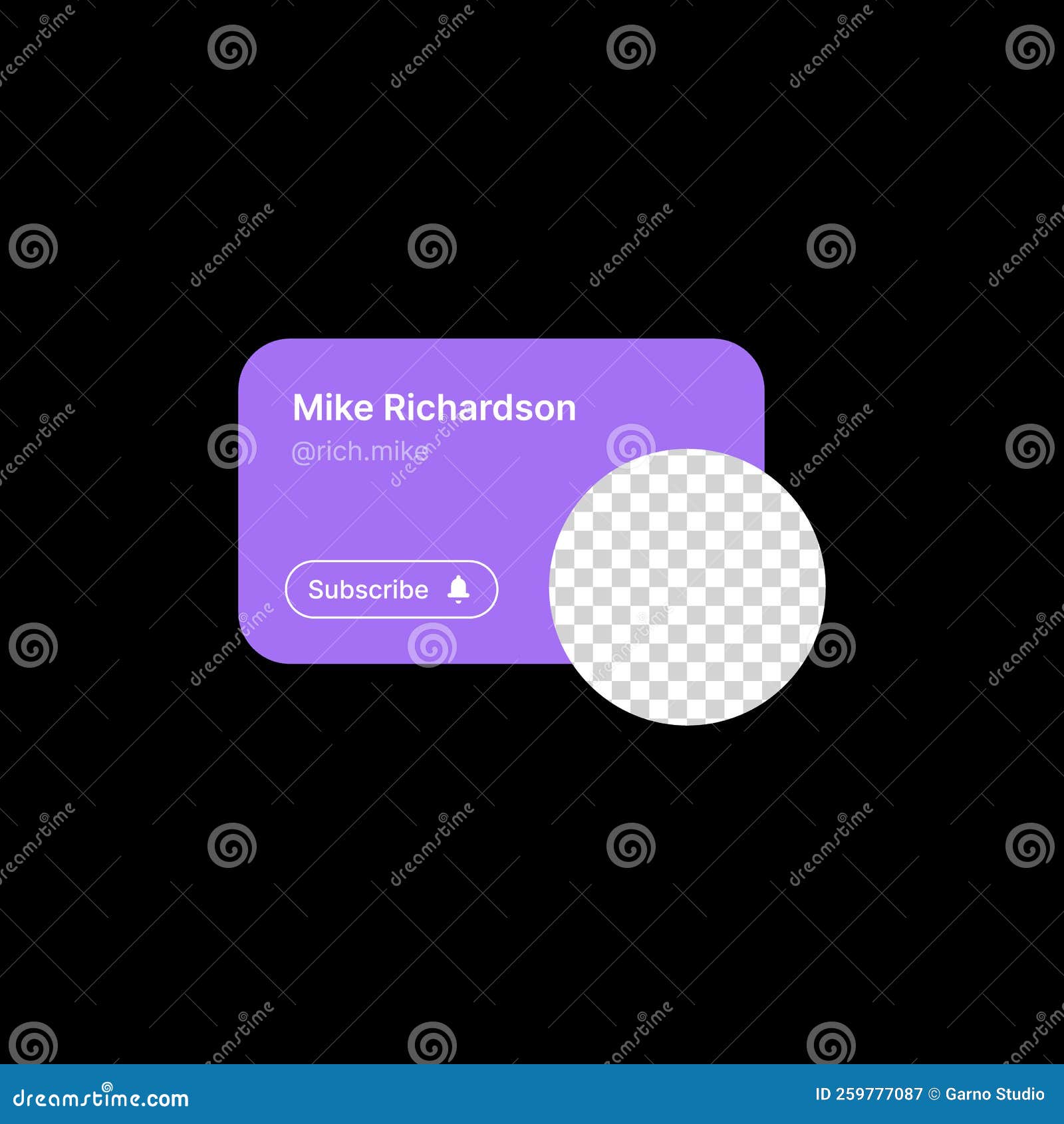 User Profile Banner Illustration. Social Media UI. Editable Name and ...