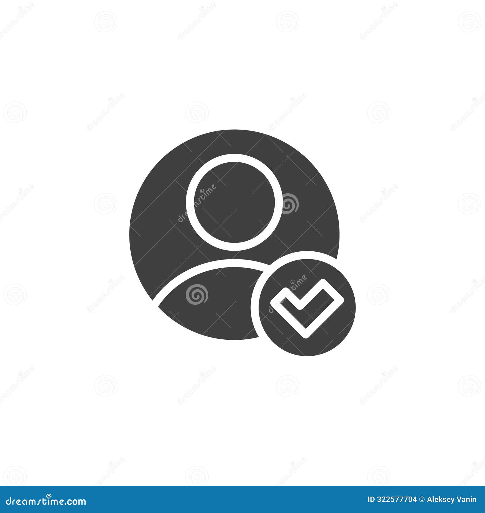 User Profile with a Checkmark Vector Icon Stock Vector - Illustration ...