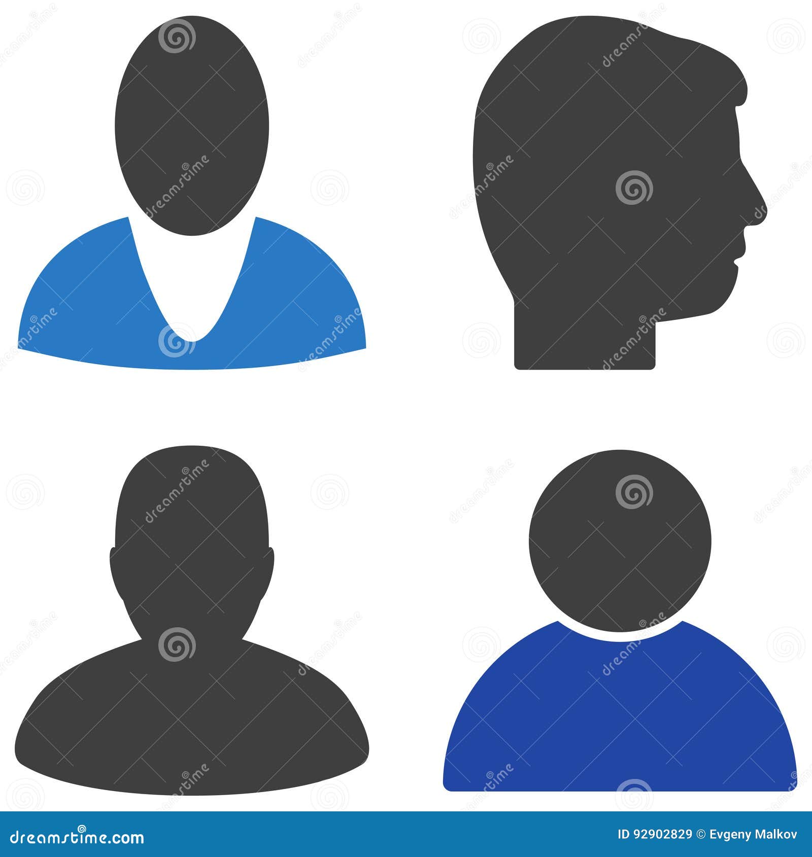 User Profile Flat Icons stock vector. Illustration of pictogram - 92902829