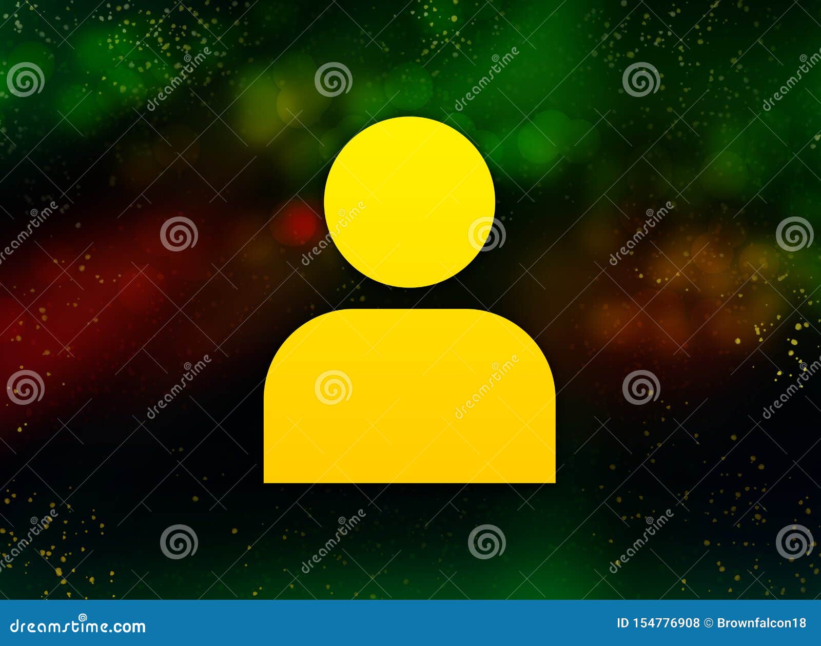 User Profile Icon Abstract Bokeh Dark Background Stock Illustration ...