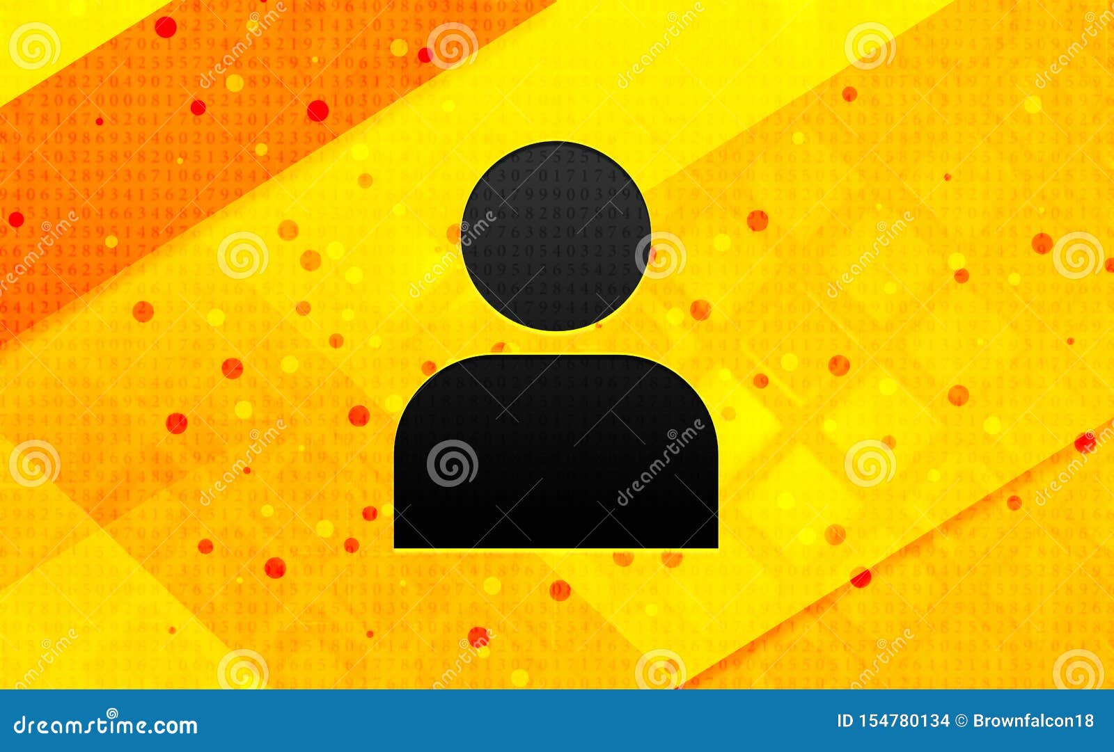 User Profile Icon Abstract Digital Banner Yellow Background Stock ...