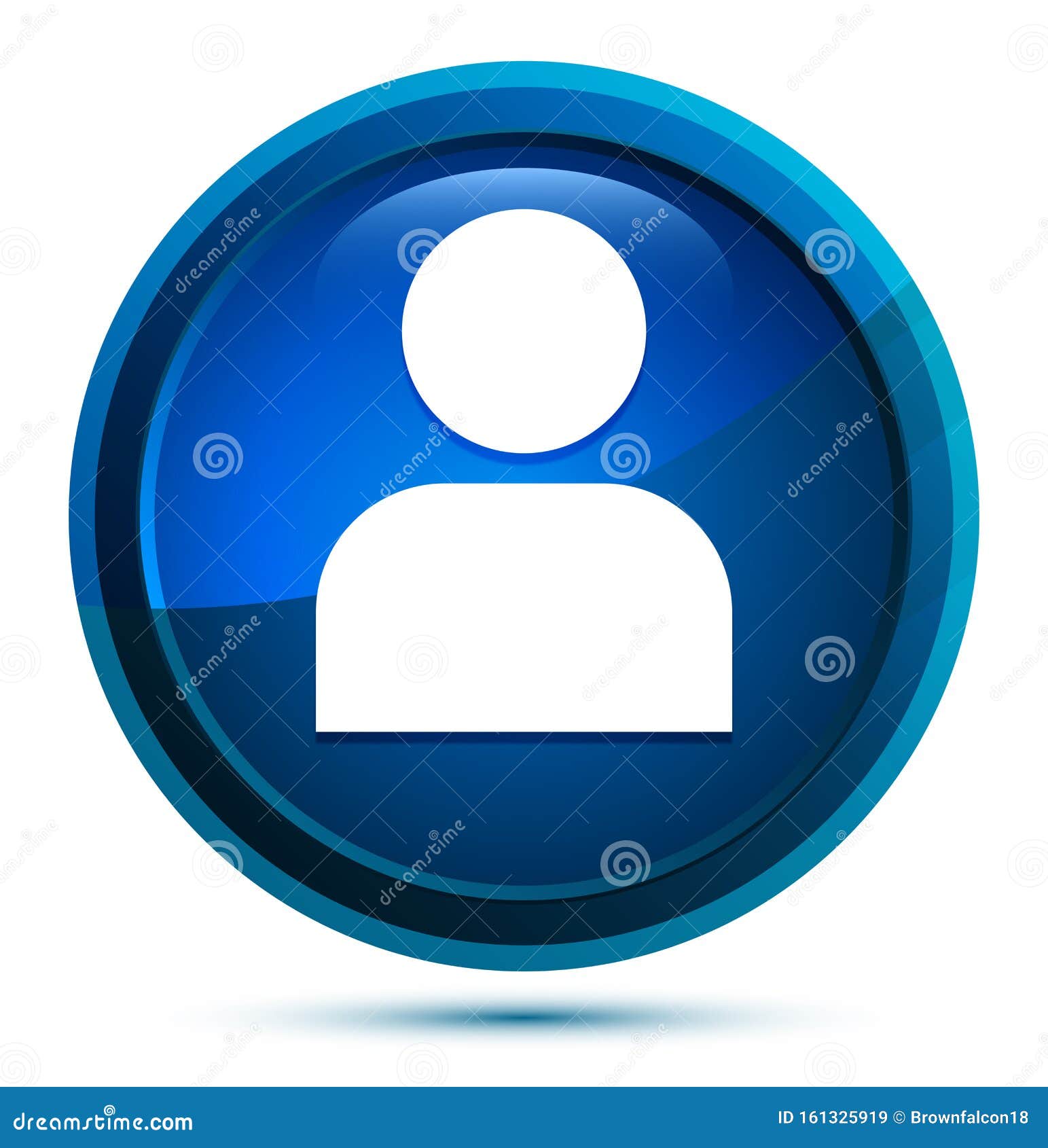User Profile Icon Elegant Blue Round Button Illustration Stock Vector ...