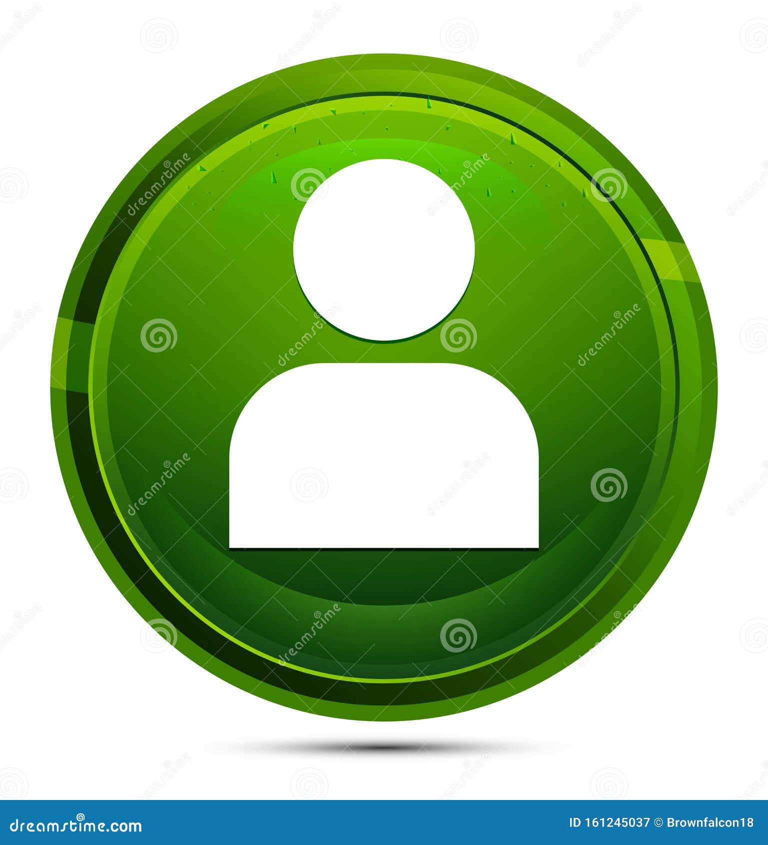 User Profile Icon Glassy Green Round Button Illustration Stock Vector ...