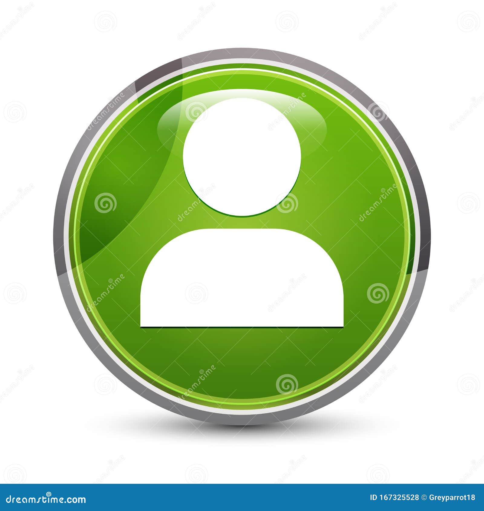 User Profile Icon Elegant Green Round Button Vector Illustration Stock ...