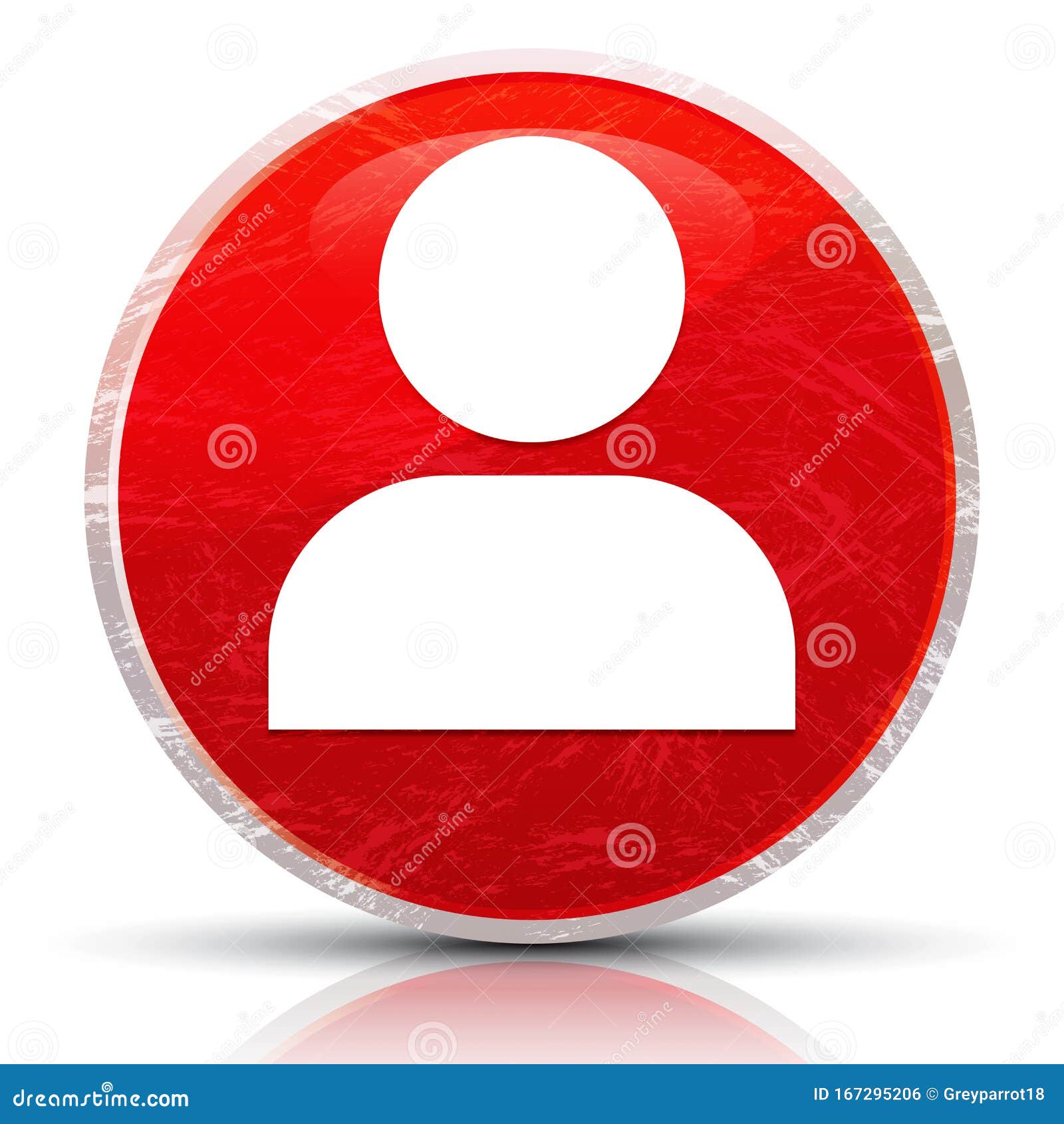 User Profile Icon Metallic Grunge Abstract Red Round Button ...