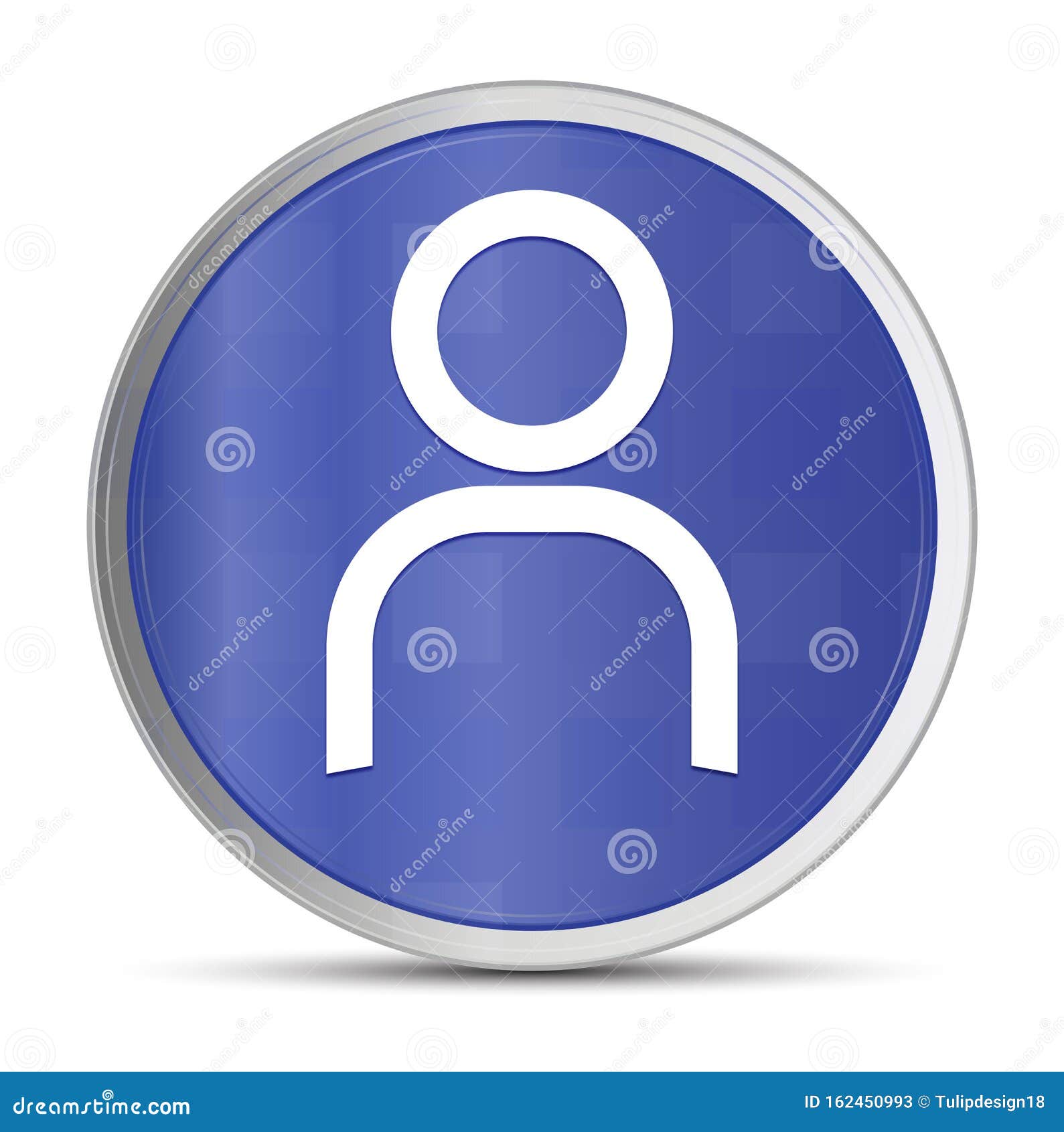 User Profile Icon Prime Blue Round Button Vector Illustration Design ...