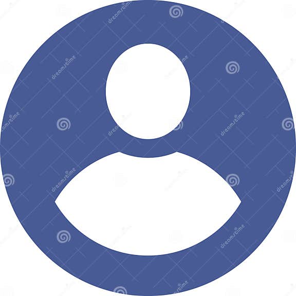 User Icon. Round Blue Icon in Flat Style. Vector Icon for Mobile Apps ...
