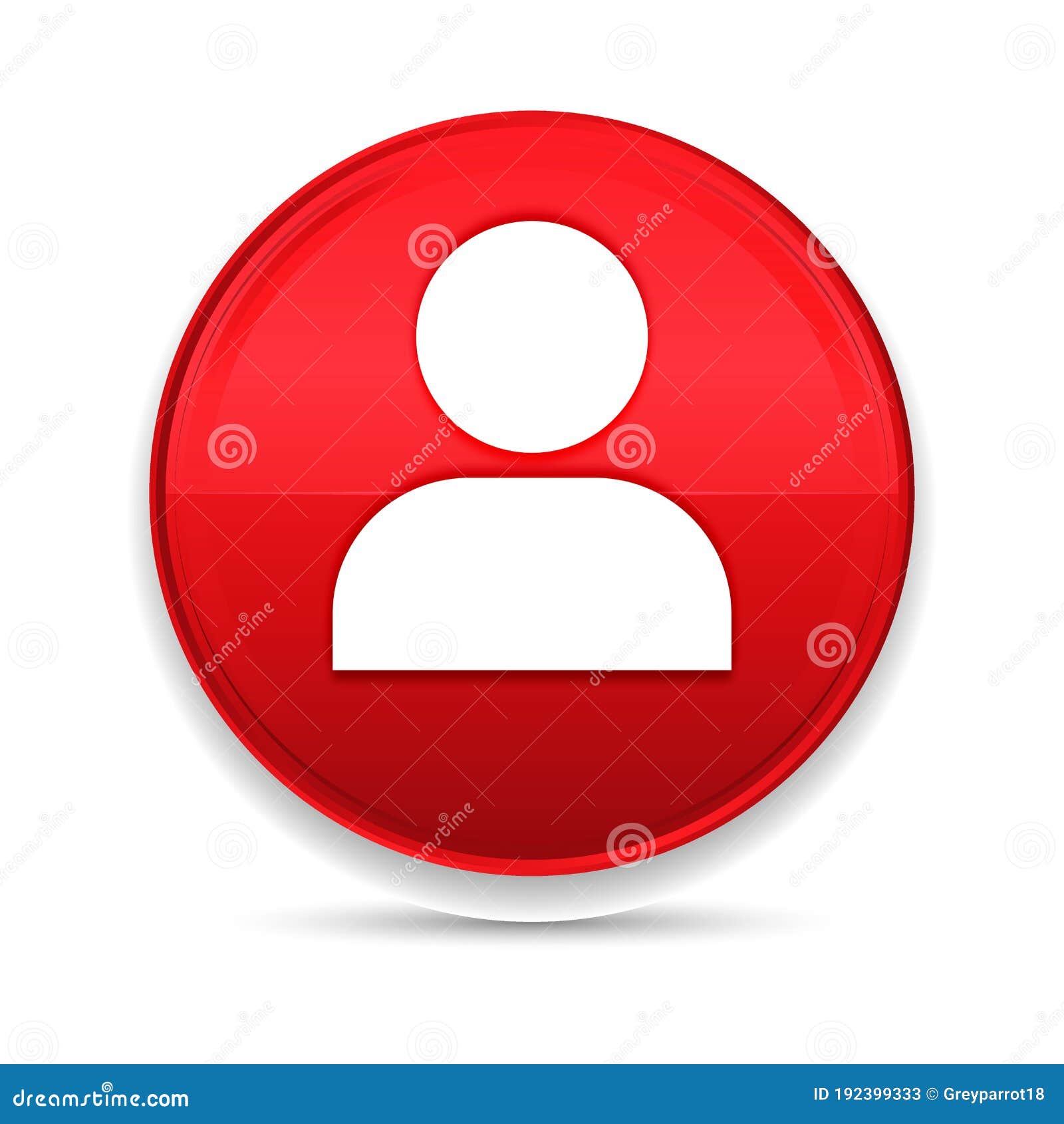 User Profile Icon Shiny Luxury Design Red Button Vector Stock Vector ...