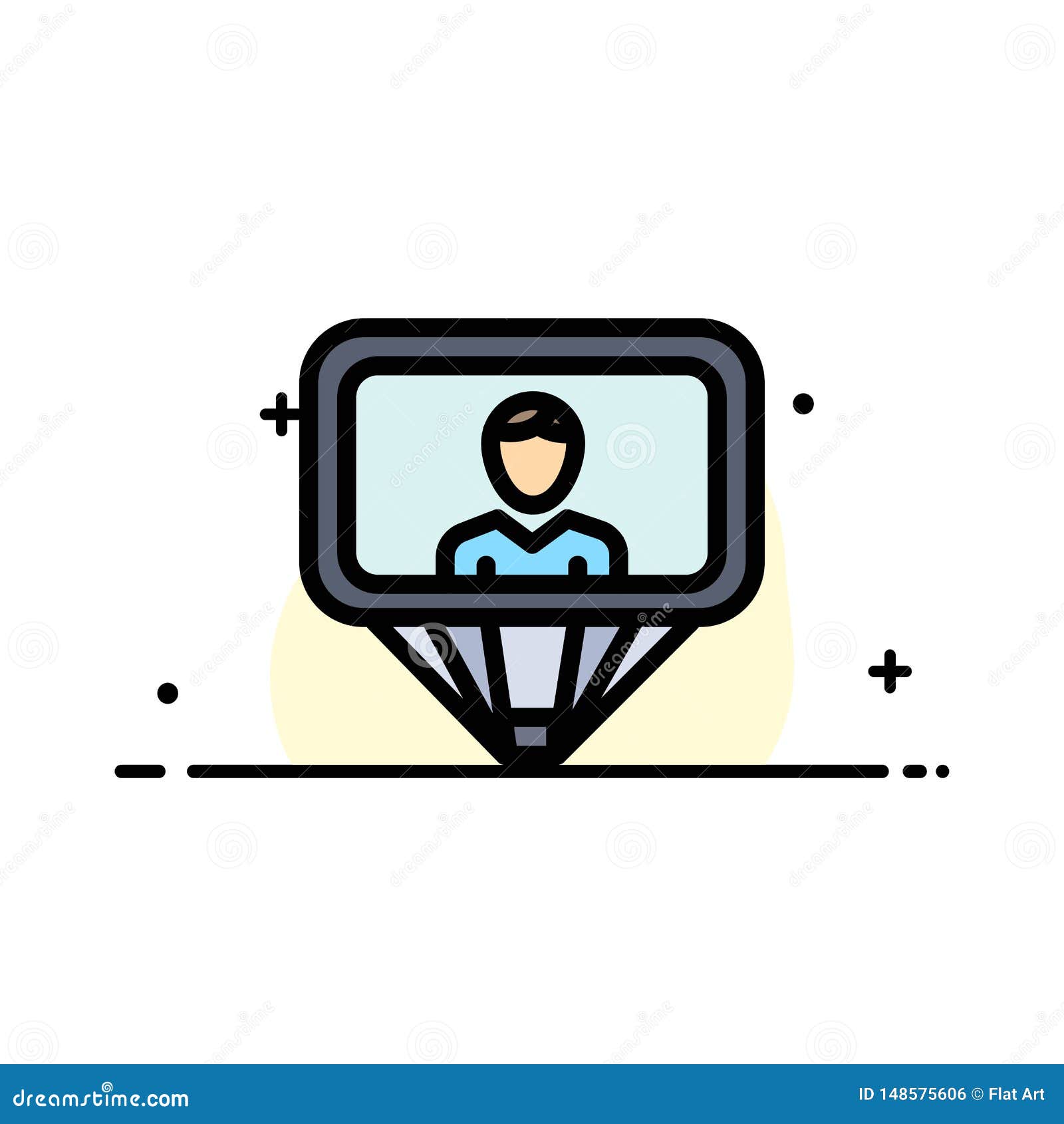 User, Profile, Id, Login Business Flat Line Filled Icon Vector Banner ...