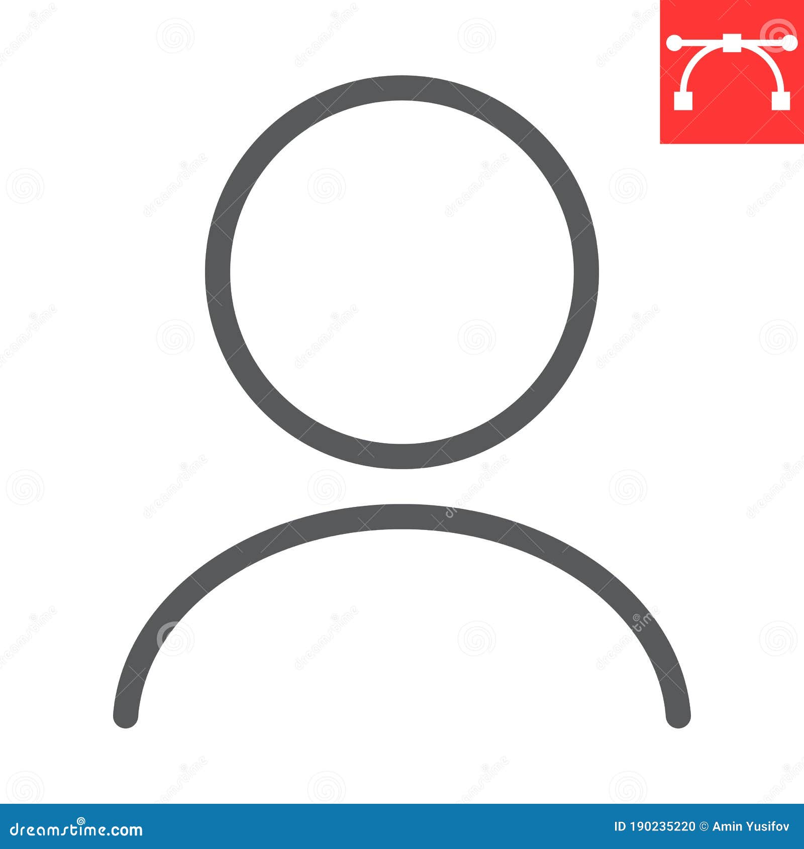 User Profile Line Icon, Ui and Button, Account Sign Vector Graphics ...