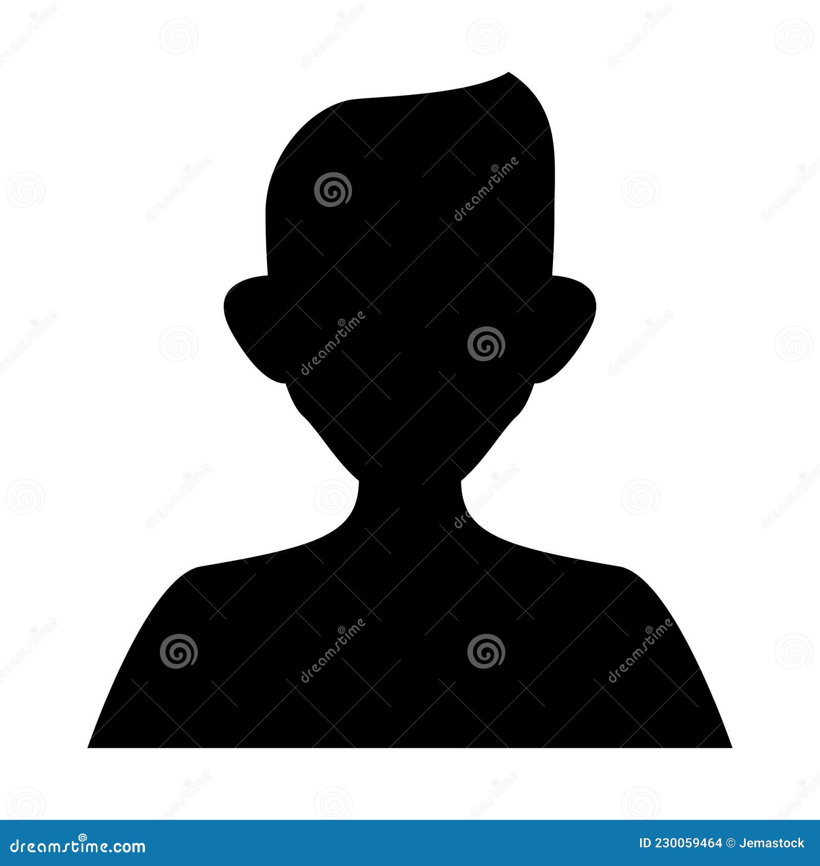 User profile silhouette stock vector. Illustration of symbolic - 230059464