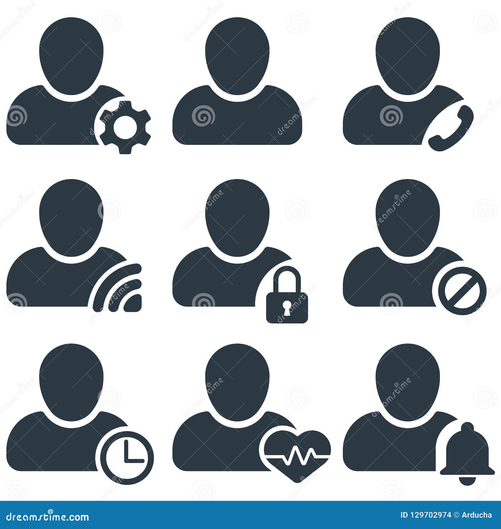 User profile status stock vector. Illustration of locked - 129702974