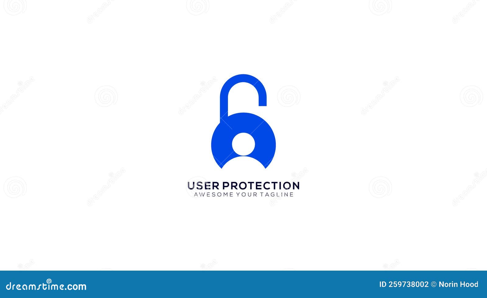 User Protection Creative Logo Design Vector Template Stock Vector ...