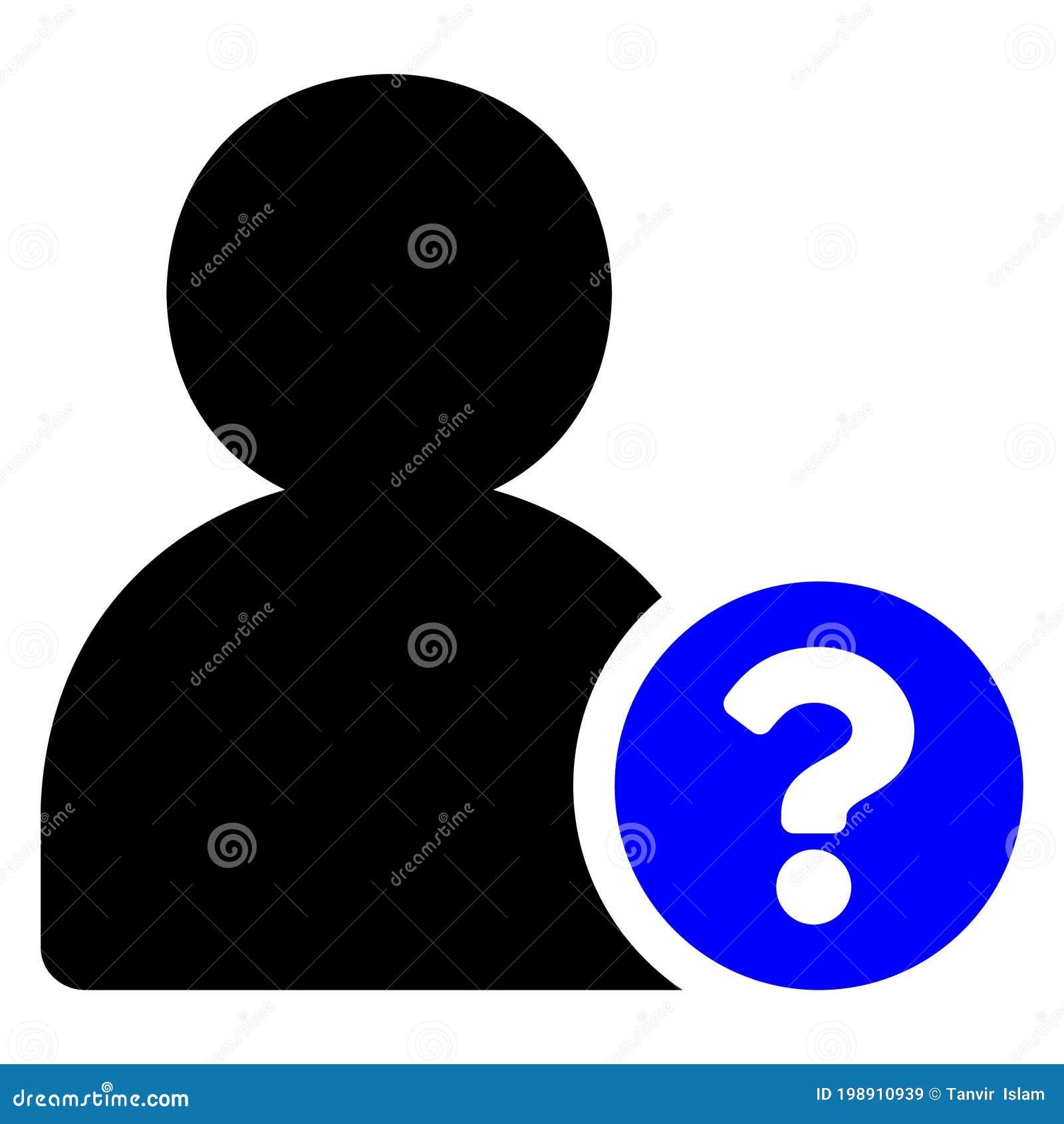 User Question Icon stock vector. Illustration of profile - 198910939
