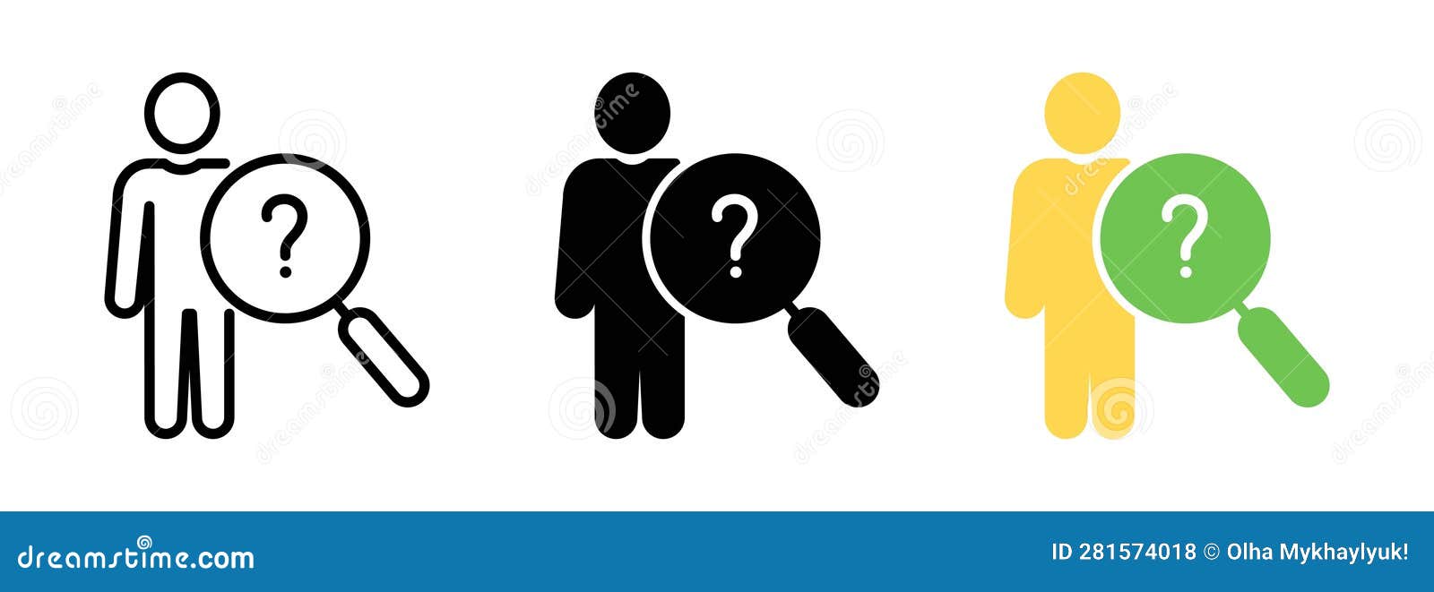 User Question Icon Magnifying. Vector Illustration Stock Vector ...