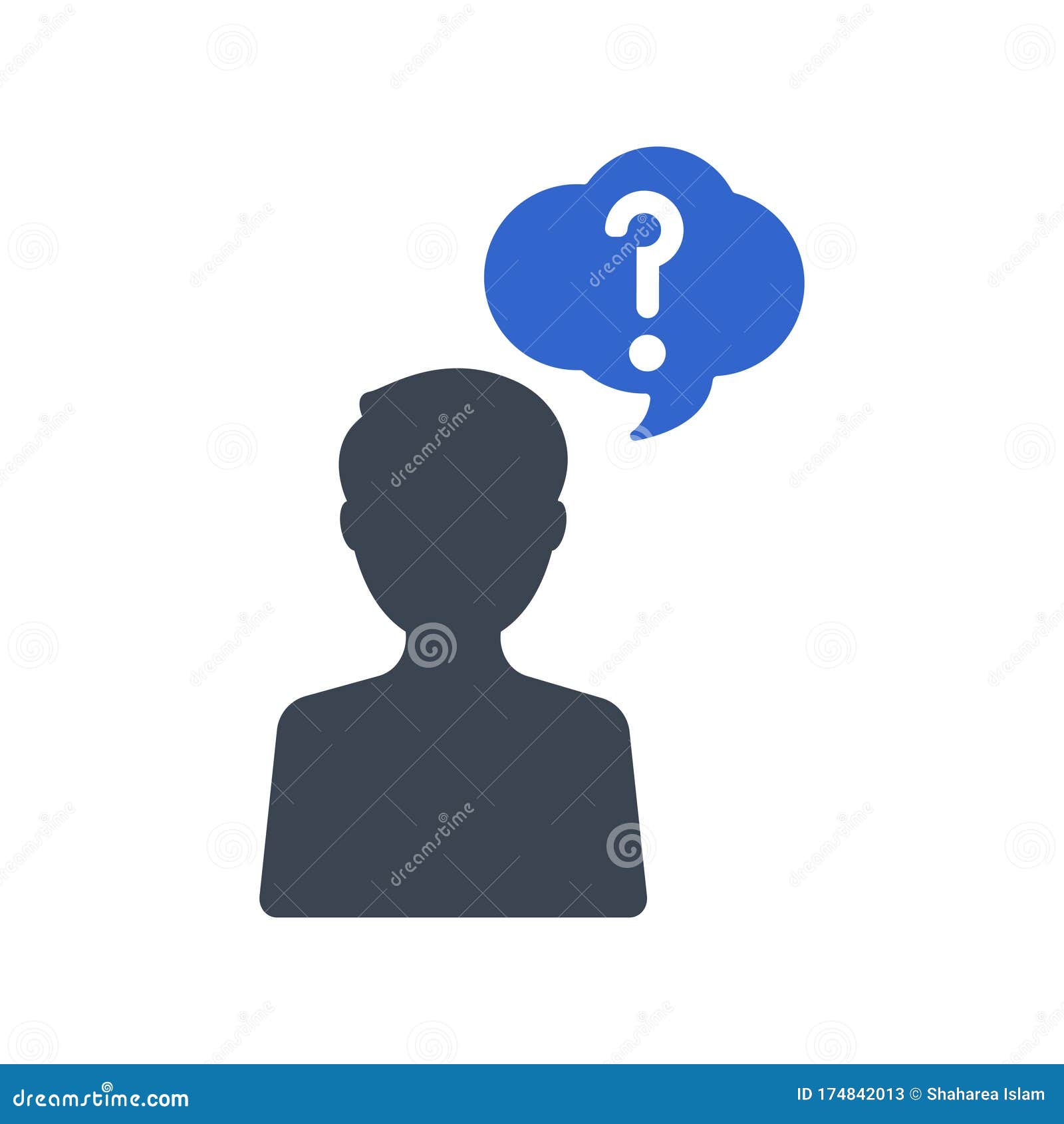 User Question Mark Icon 3d Render Concept On White Background Royalty ...