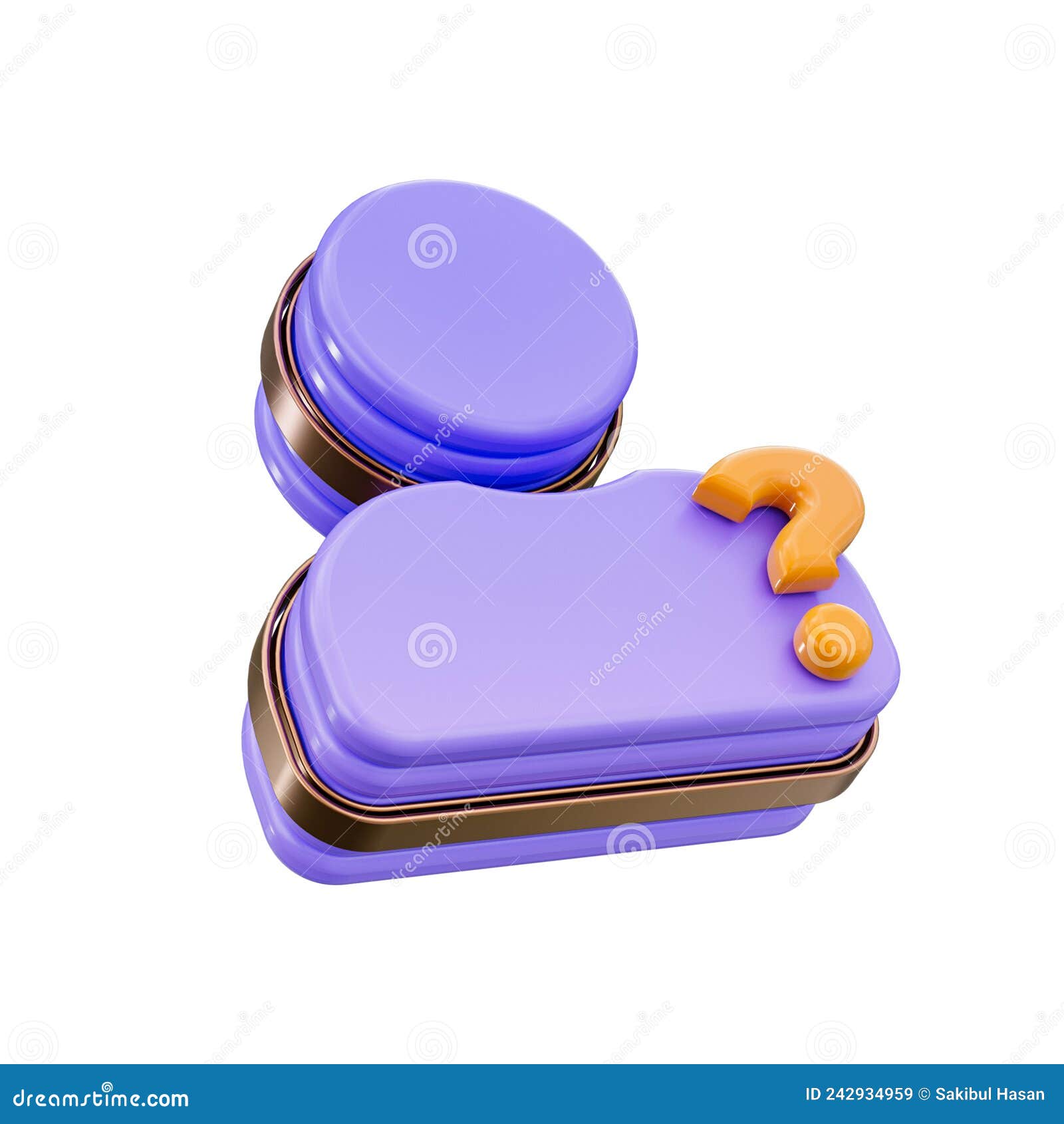 User Question Mark Icon 3d Render Concept on White Background Stock ...