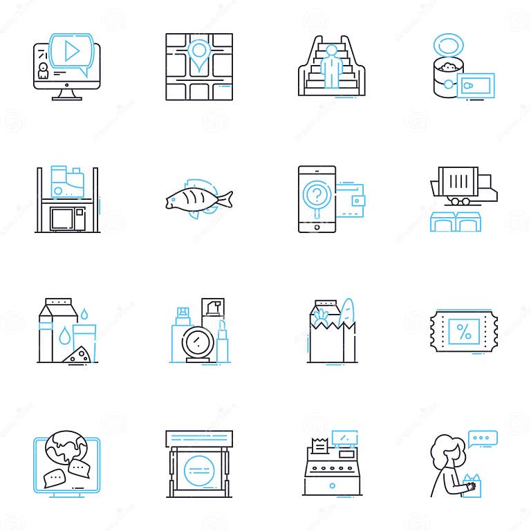 User Reality Linear Icons Set. Perception, Experience, Interaction ...