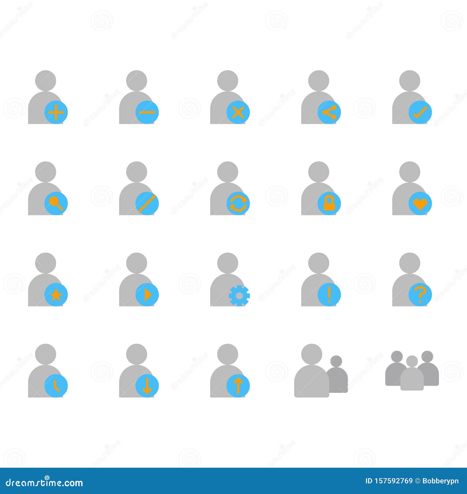 User Related Icon Set. Vector Illustration Stock Vector - Illustration ...