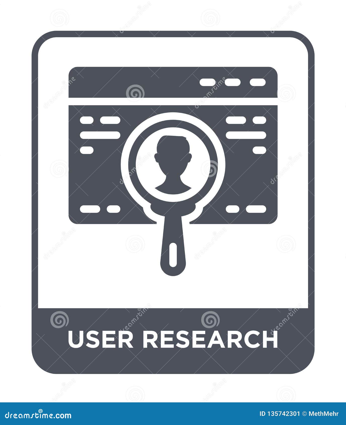 User Research Icon in Trendy Design Style. User Research Icon Isolated ...