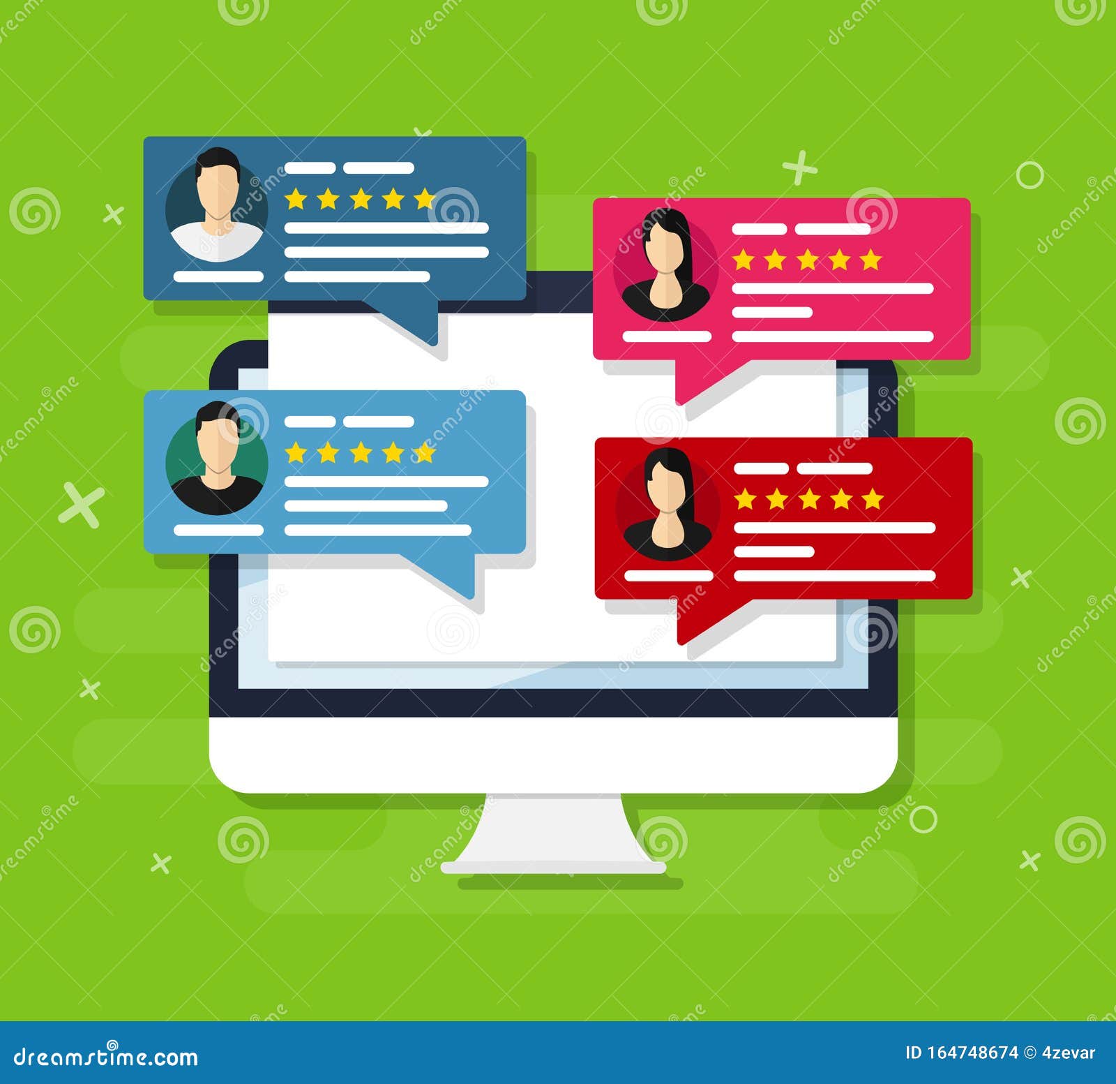 User Reviews. Flat Icon Style Vector Illustration Stock Vector ...