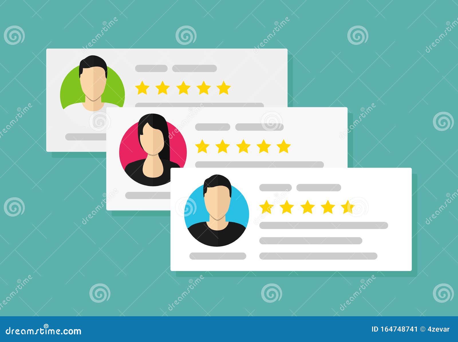 User Reviews. Flat Icon Style Vector Illustration Stock Vector ...