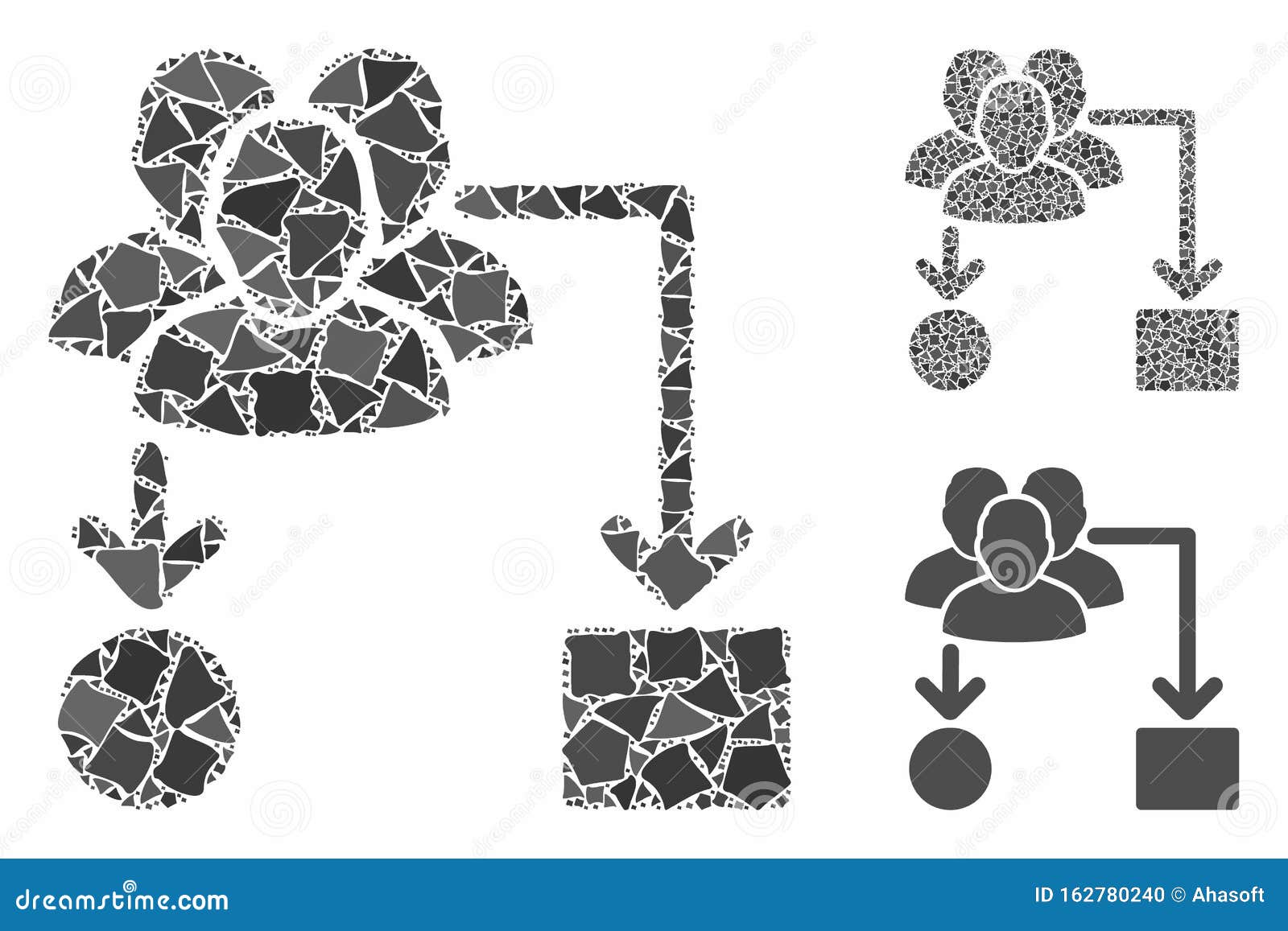 Mix Icon For Routing, Pathway And Tracking Vector Illustration ...