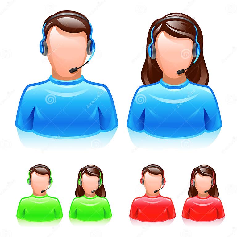 User s support stock vector. Illustration of hotline, headset - 9638040