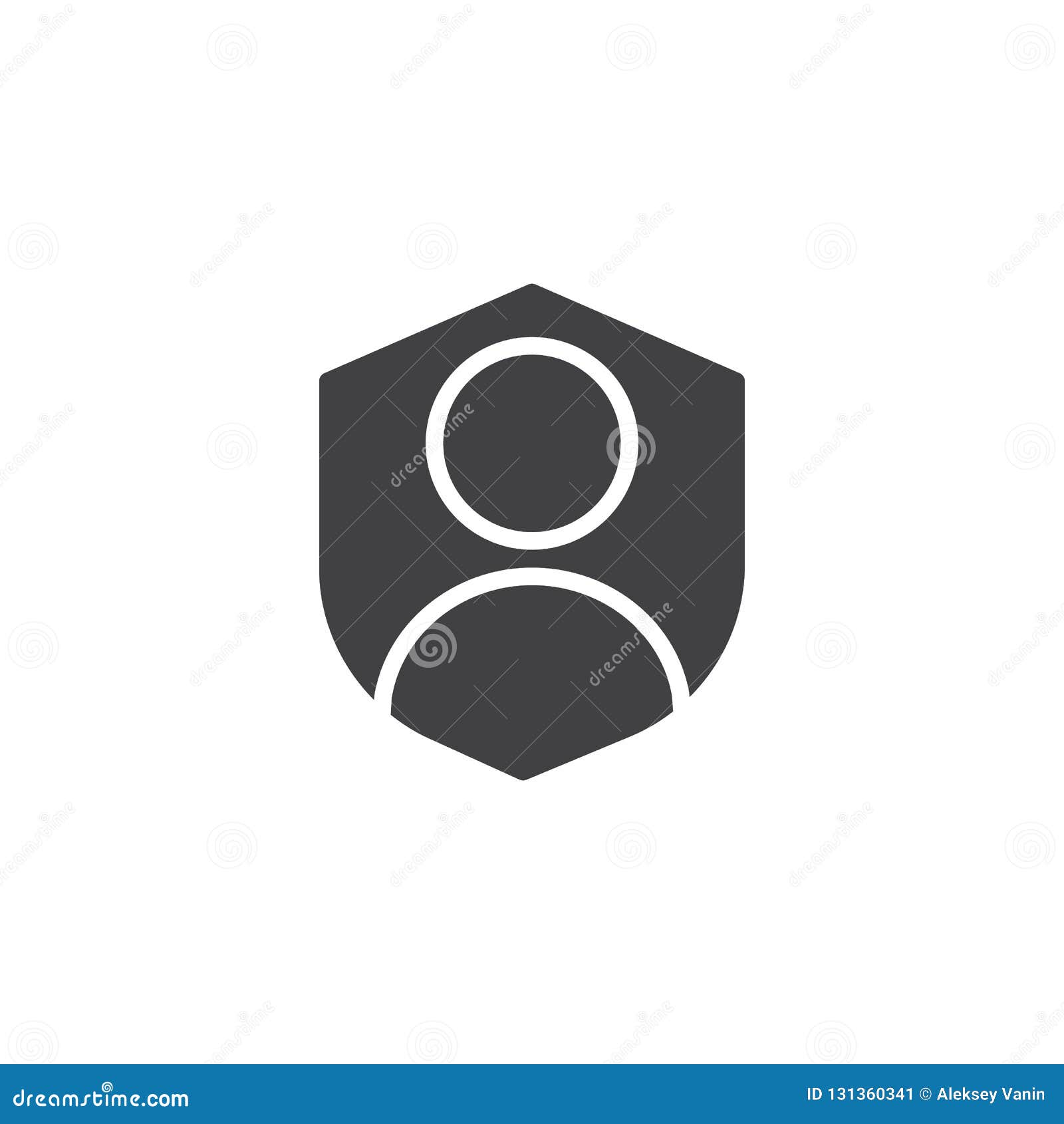 User Security Shield Vector Icon Stock Vector - Illustration of flat ...