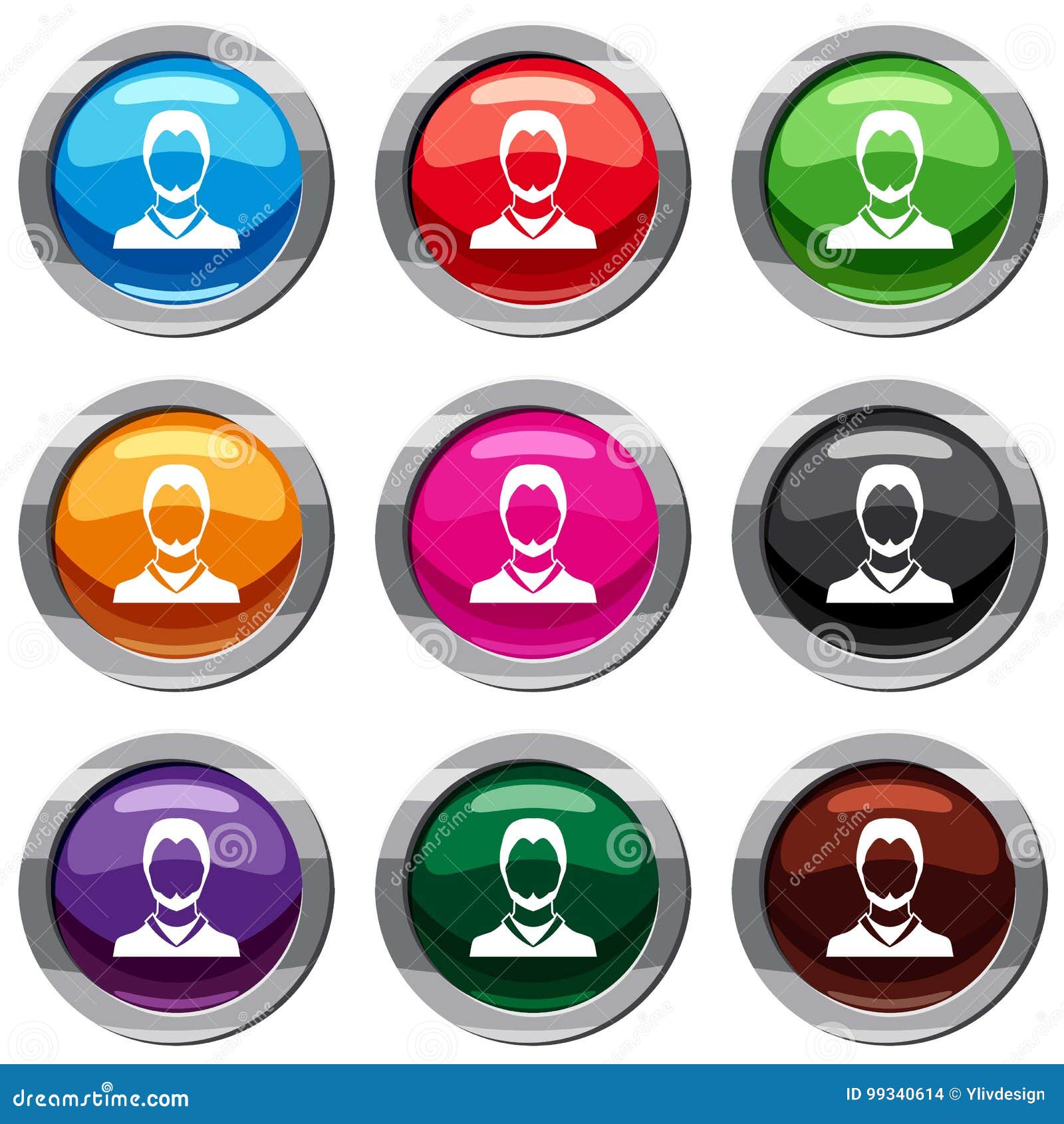 User set 9 collection stock vector. Illustration of head - 99340614