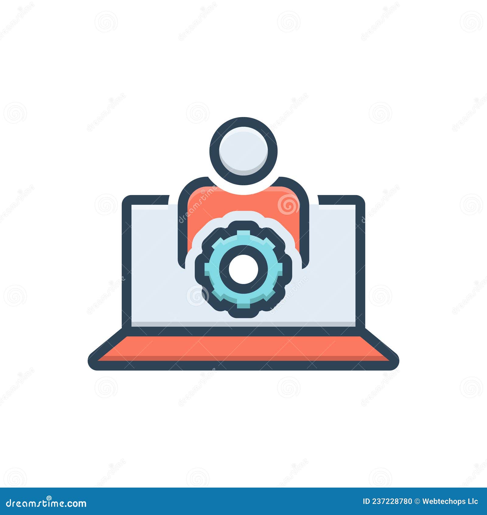 Color Illustration Icon for User Settings, User Profile and Setting ...