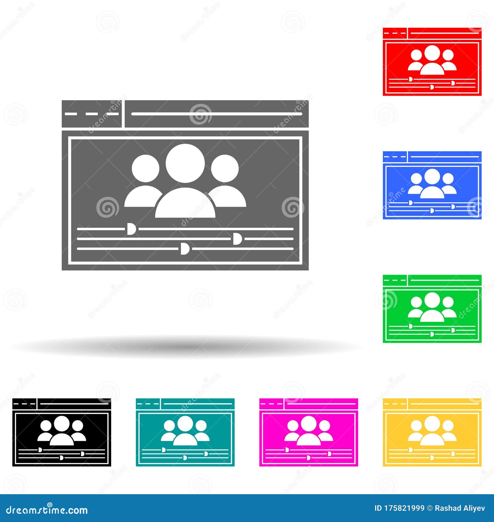 User Settings Multi Color Style Icon. Simple Glyph, Flat Vector of Web ...