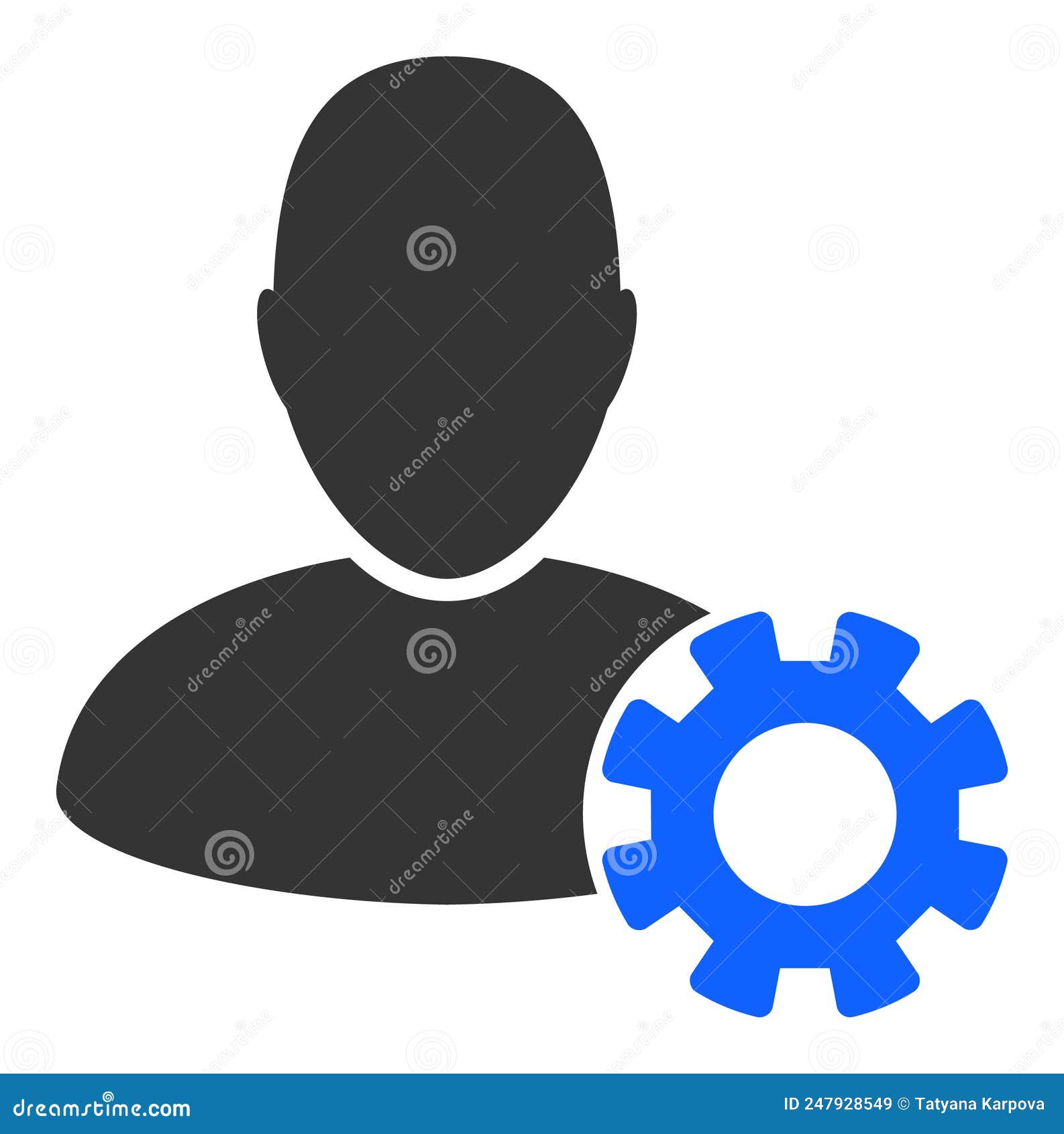 User Settings Vector Icon Flat Illustration Stock Vector - Illustration ...