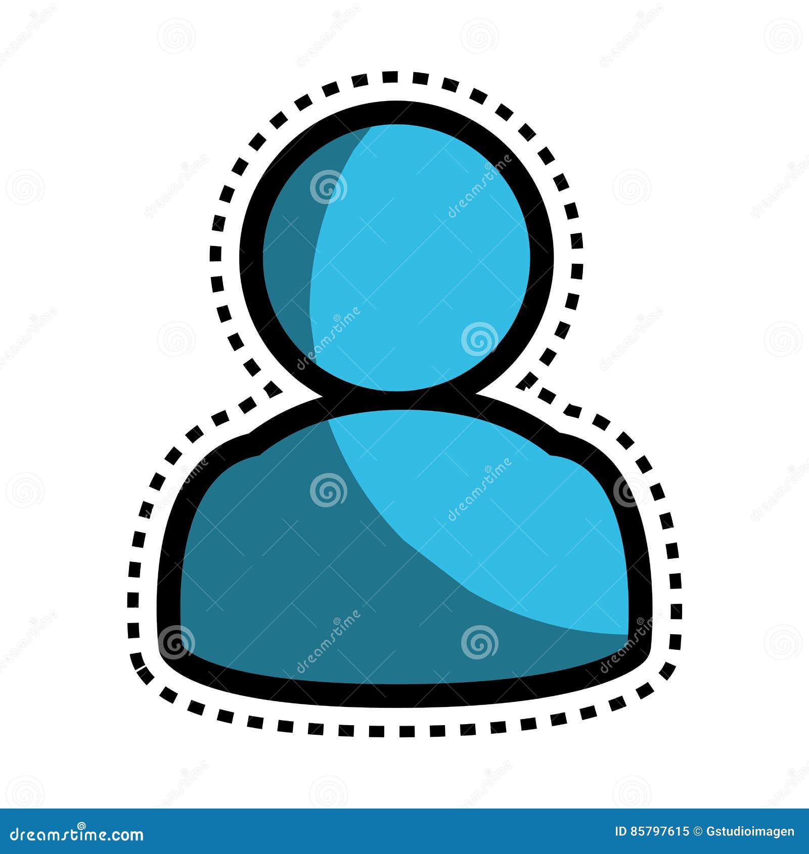 User Silhouette Button Icon Stock Vector - Illustration of avatar, face ...