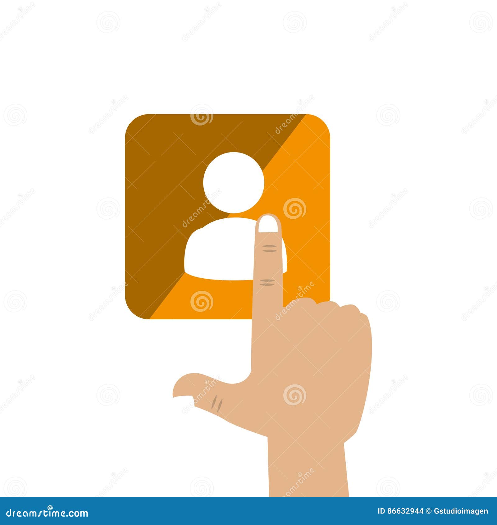 User Silhouette Button Icon Stock Vector - Illustration of identity ...