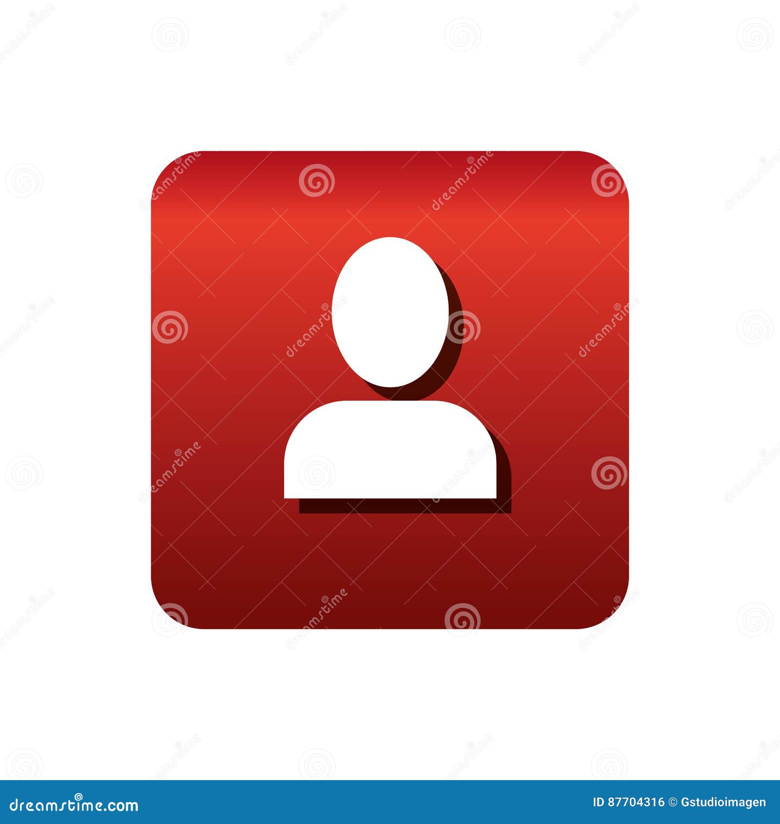 User Silhouette Button Icon Stock Vector - Illustration of vector, icon ...