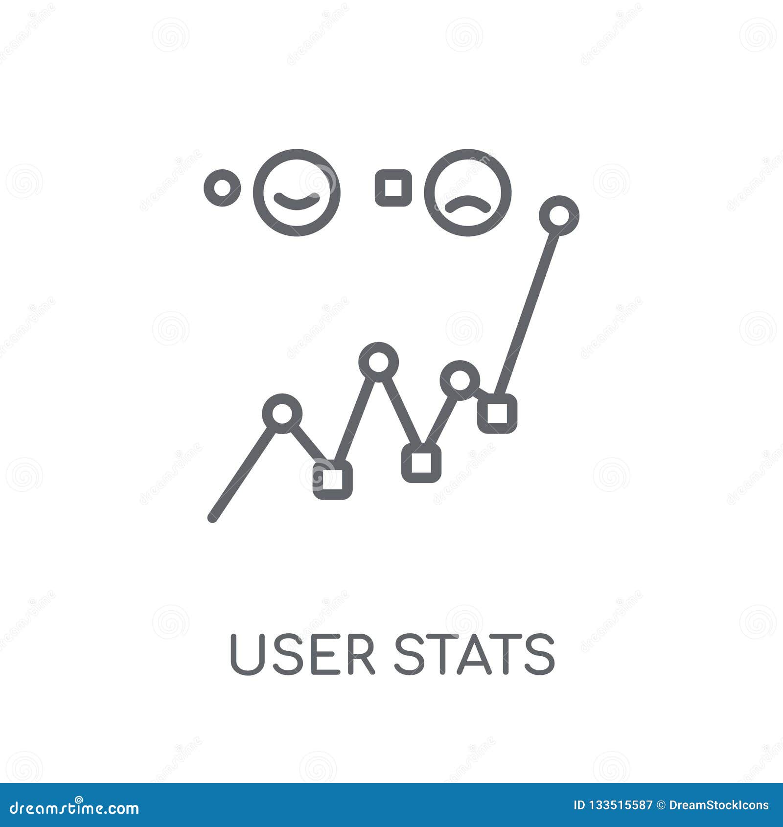 User Stats Linear Icon. Modern Outline User Stats Logo Concept O Stock ...