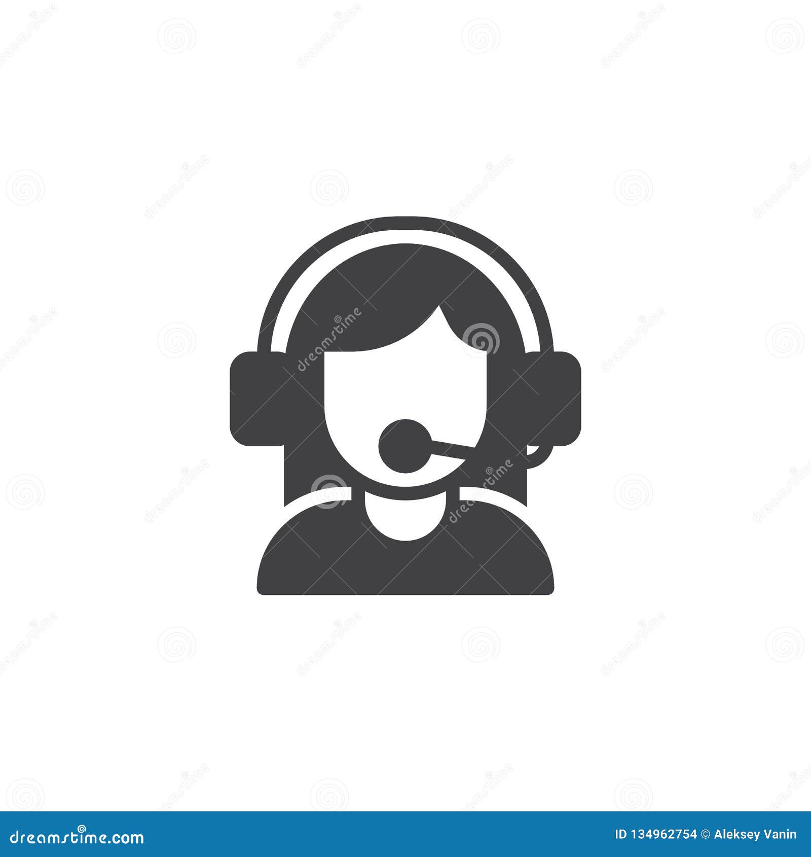 User Support, Operator Vector Icon Stock Vector - Illustration of ...
