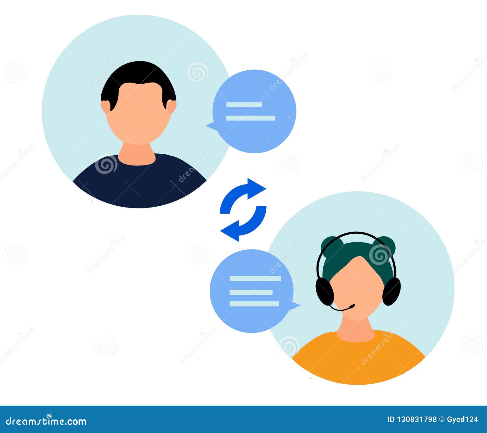 User support service stock vector. Illustration of design - 130831798